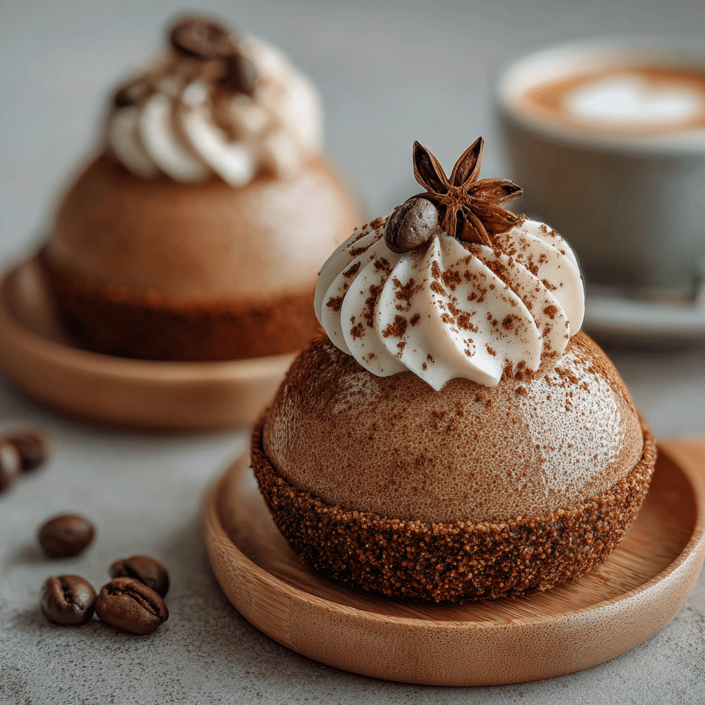 Gingerbread Latte Mousse Domes