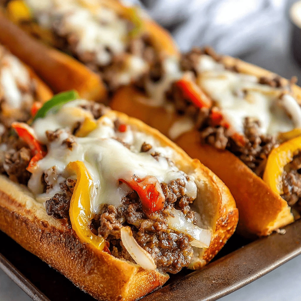 Ground Beef Philly Cheese Steak