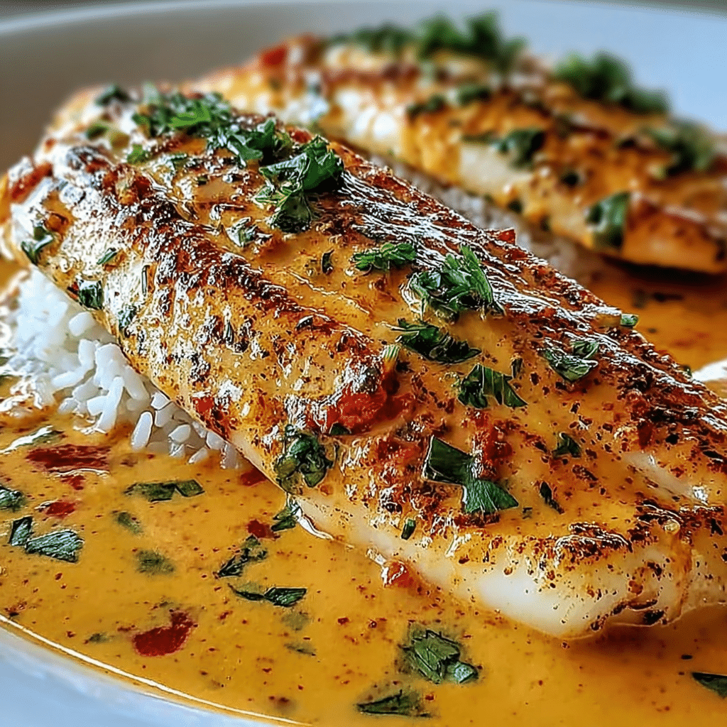 Red Snapper with Creamy Creole Sauce