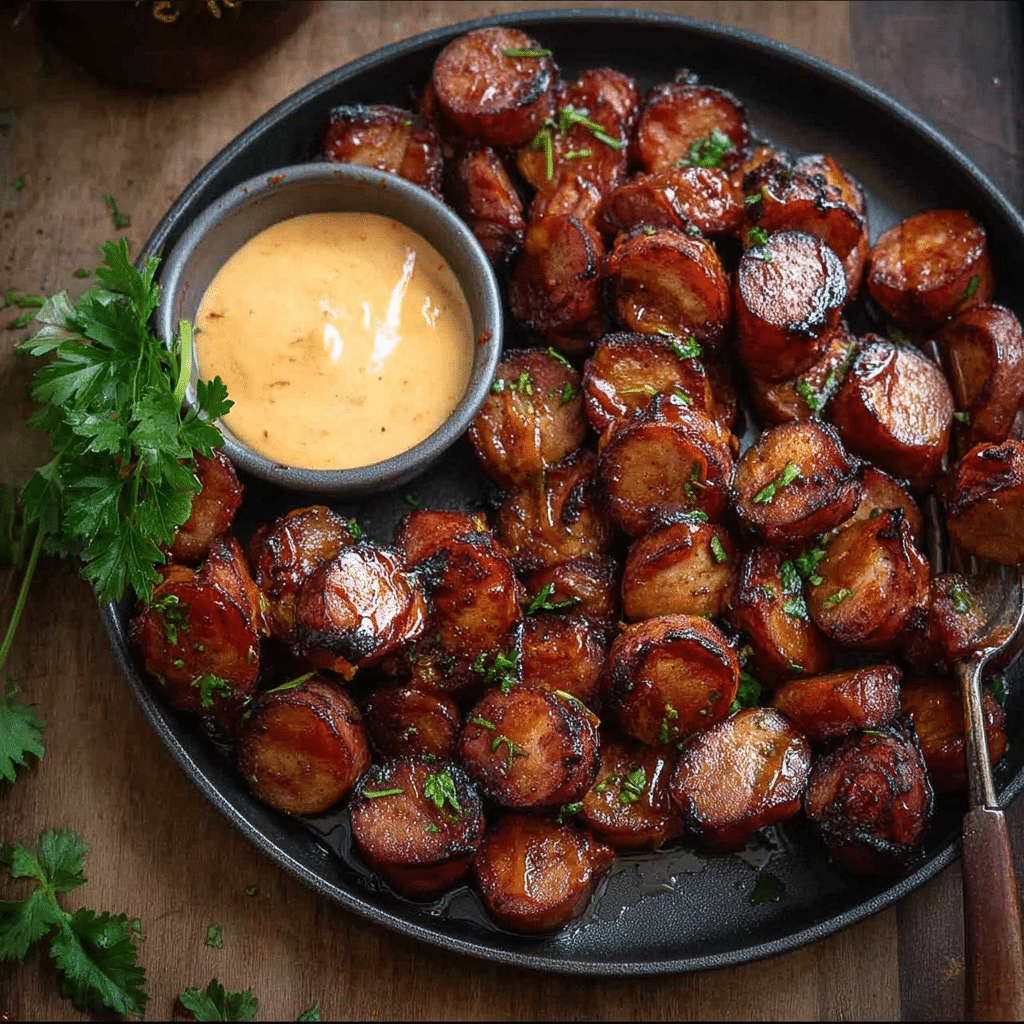 Spicy Sriracha Kielbasa Bites