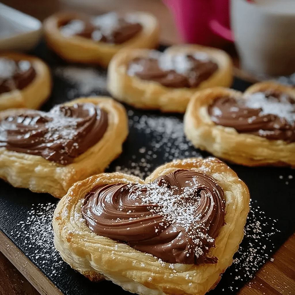 Sweet & Simple Nutella Puff Pastry Hearts